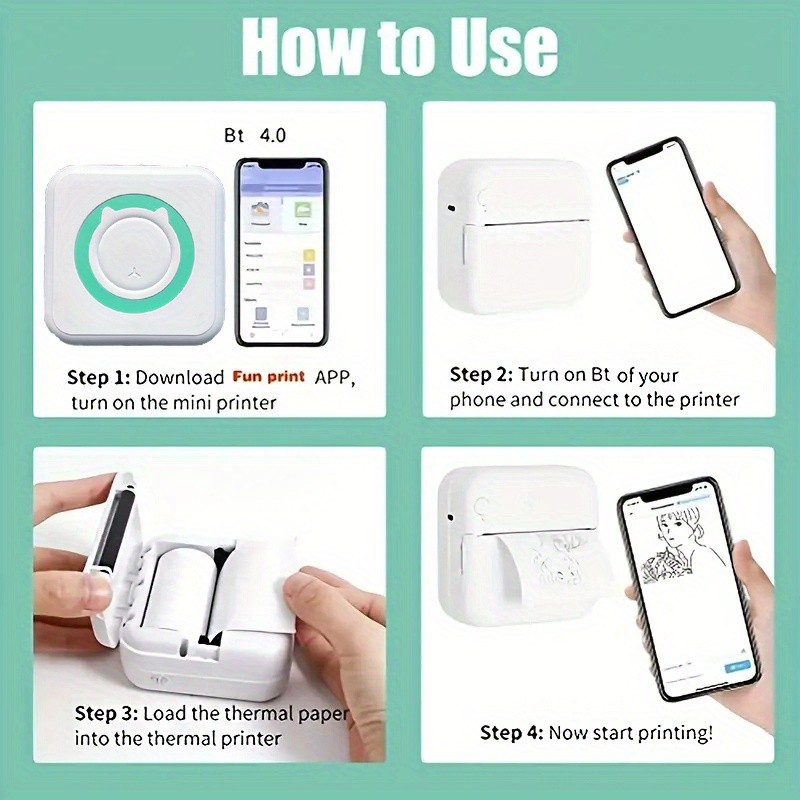 Sticker Printer - Mini Thermal Printer, Sticker Maker Machine, Portable ...