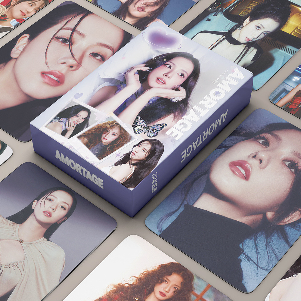 55 Pieces JISOO AMORTAGE Photocard BLACKPINK LOMO Card Kim Ji-soo ...