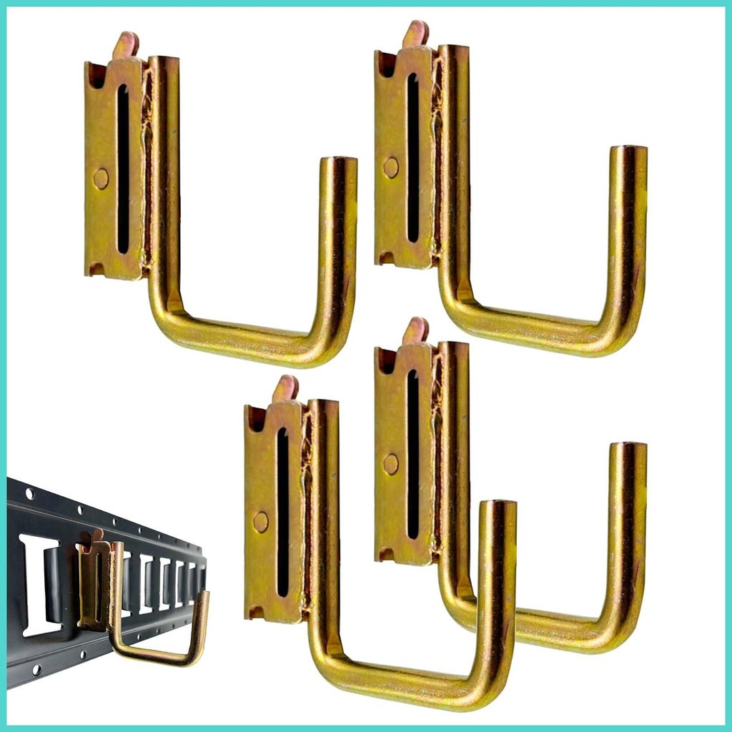 E Track J Hook 4 Pieces Galvanized Iron E Track Hangers E-Type Track X ...