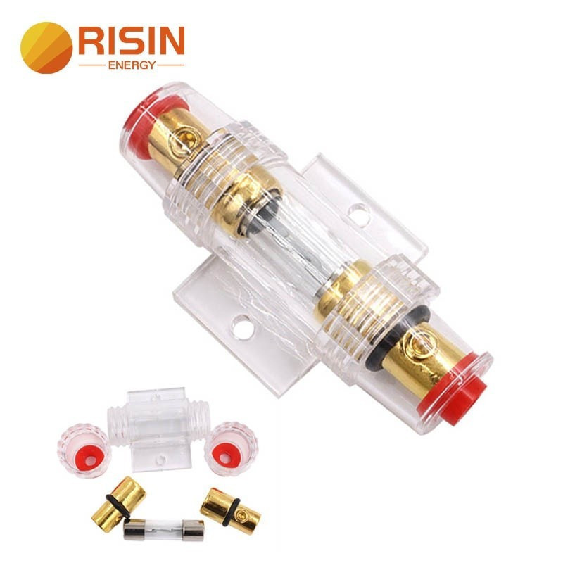 Risin 12-48V 30A/40A/60A/80A/100A 8/10 Gauge AWG in-Line AGU Fuse ...