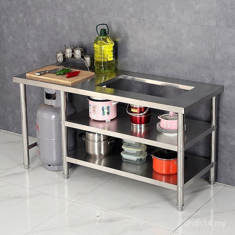 Embedded Stainless Steel Workbench Household Commercial Gas Tank Shelf ...