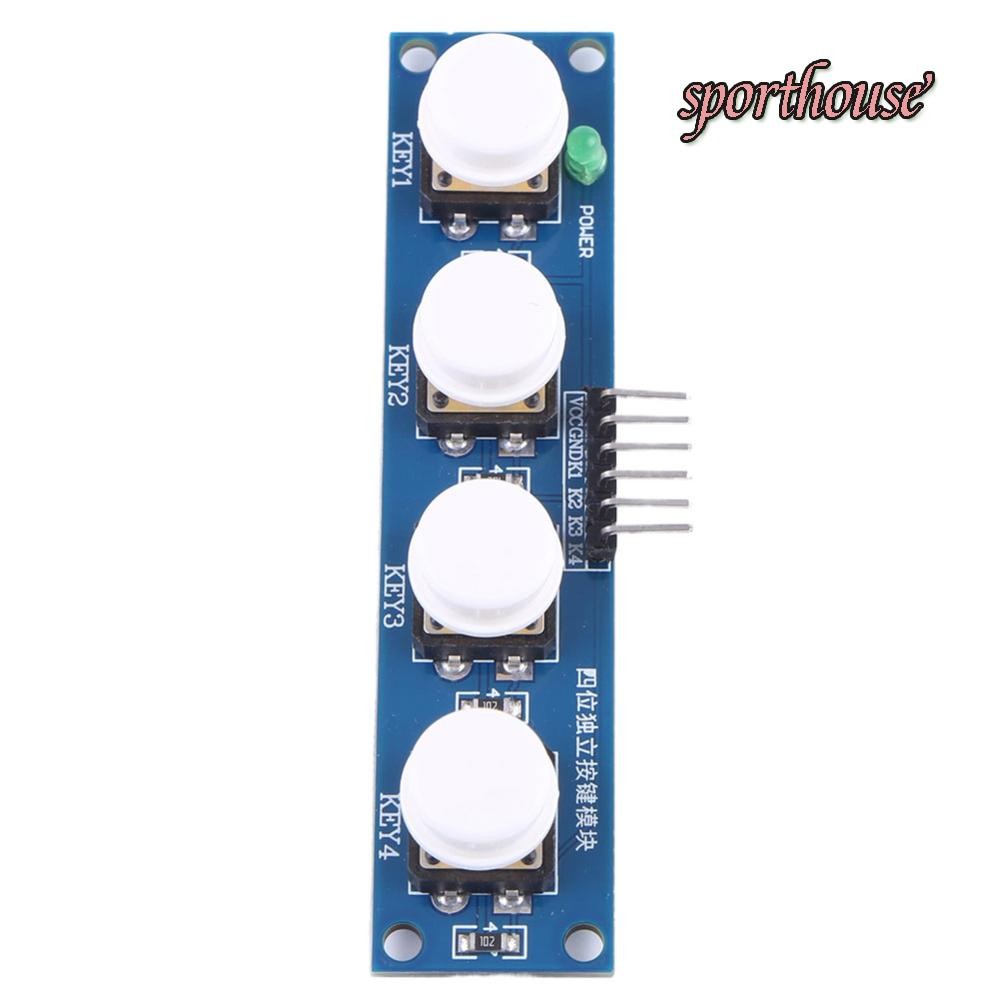 4 Independent Buttons Keyboard Module with Hat & LED Indicator Keypad Module for Arduino ARM ...