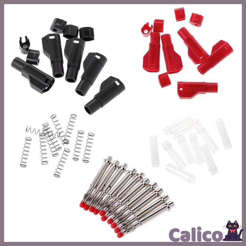 Cali 10 Pcs 4mm Male Retractable Sheath Stackable Banana Plug Wire ...