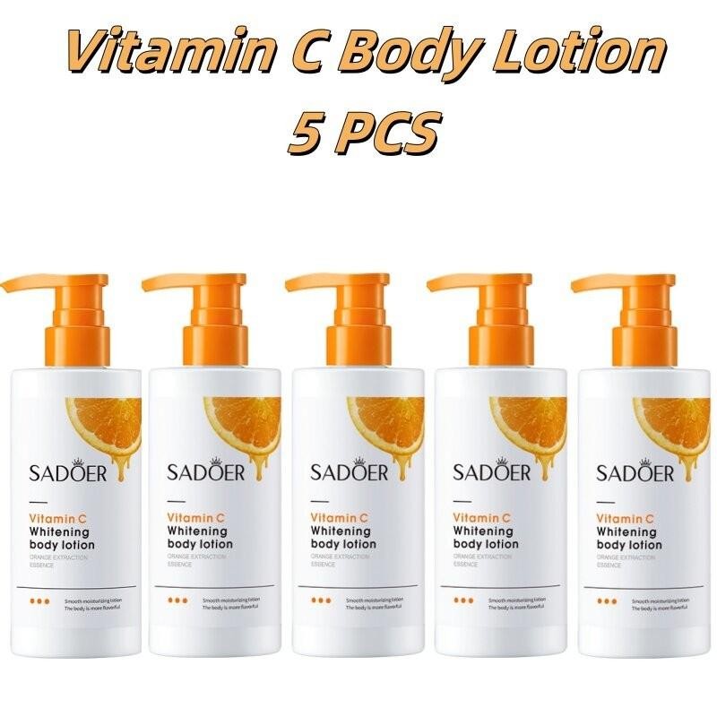 Sadoer Vitamin C Whitening + Collagen + Coconut Body Lotion 5-Piece Set | Whitening Body Lotion ...