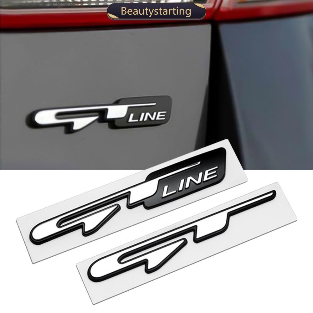BEAUTYSTARTING 3D Chrome Car Sticker Emblem Badge Decal Letters GT Line ...