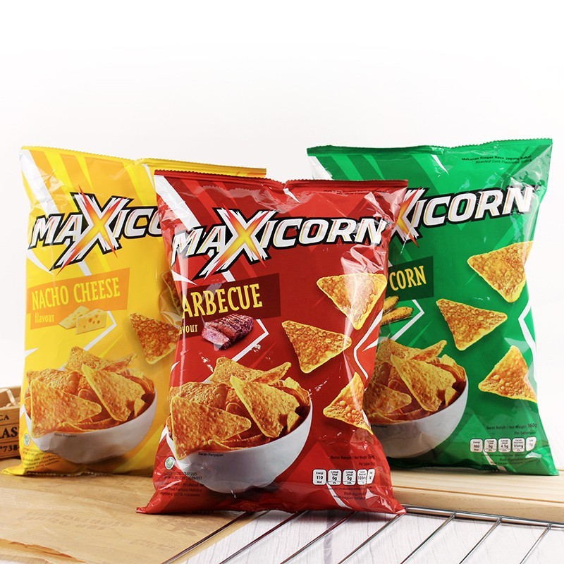Indonesia Imported Maxicorn Corn Chips 40g Cheese Flavor Potato Chips ...