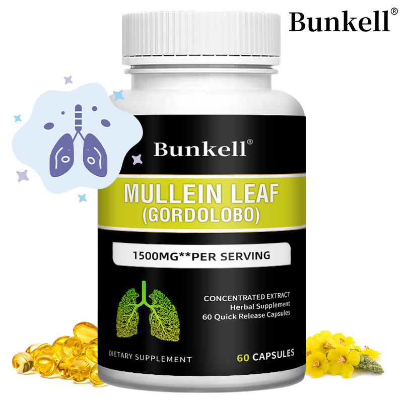 Bunkell Mullein Leaf Supplement Supports Lung Health, Supports Lung ...