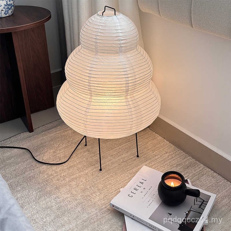 Lampu Lantai Kertas Xuan Gaya Wabi-Sabi Jepun Sofa Tinggi Ruang Tamu Di ...