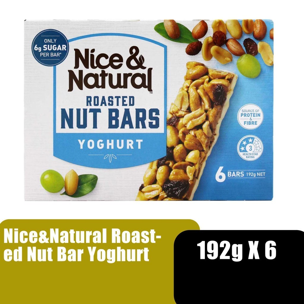 Nice&Natural Roasted Nut Bar Yogurt 192g x 6 Protein Bar 酸奶 / 蛋白棒 ...