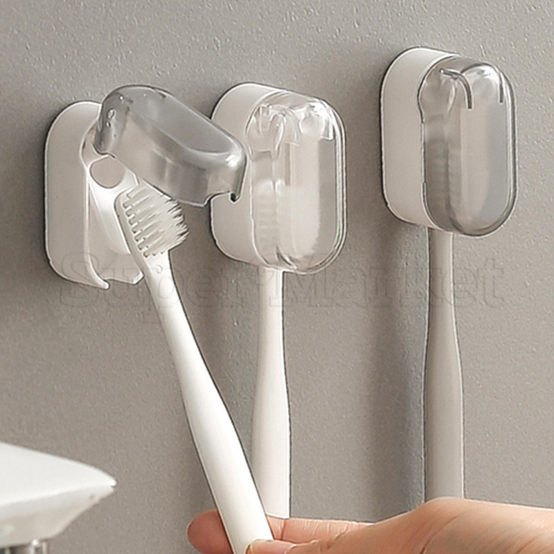 [ Featured ] Auto Flip Cover Toothbrush Rack - Wall-mounted Electric ...