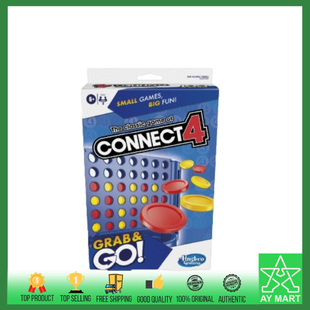Hasbro Connect 4 Grab and Go Mini Travel Size Fun Game With Family ...