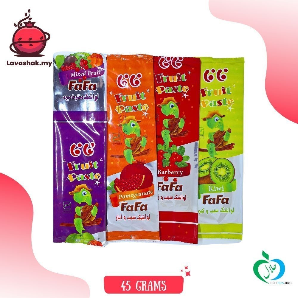 FaFa Fruit Paste Lavashak Collection of Flavours | 45g | (Kiwi ...