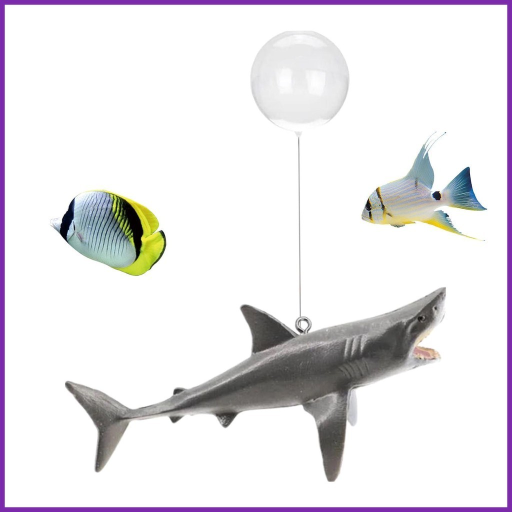 Aquarium Shark Decorations Aquarium Floating Aquascape Shark Figurine ...