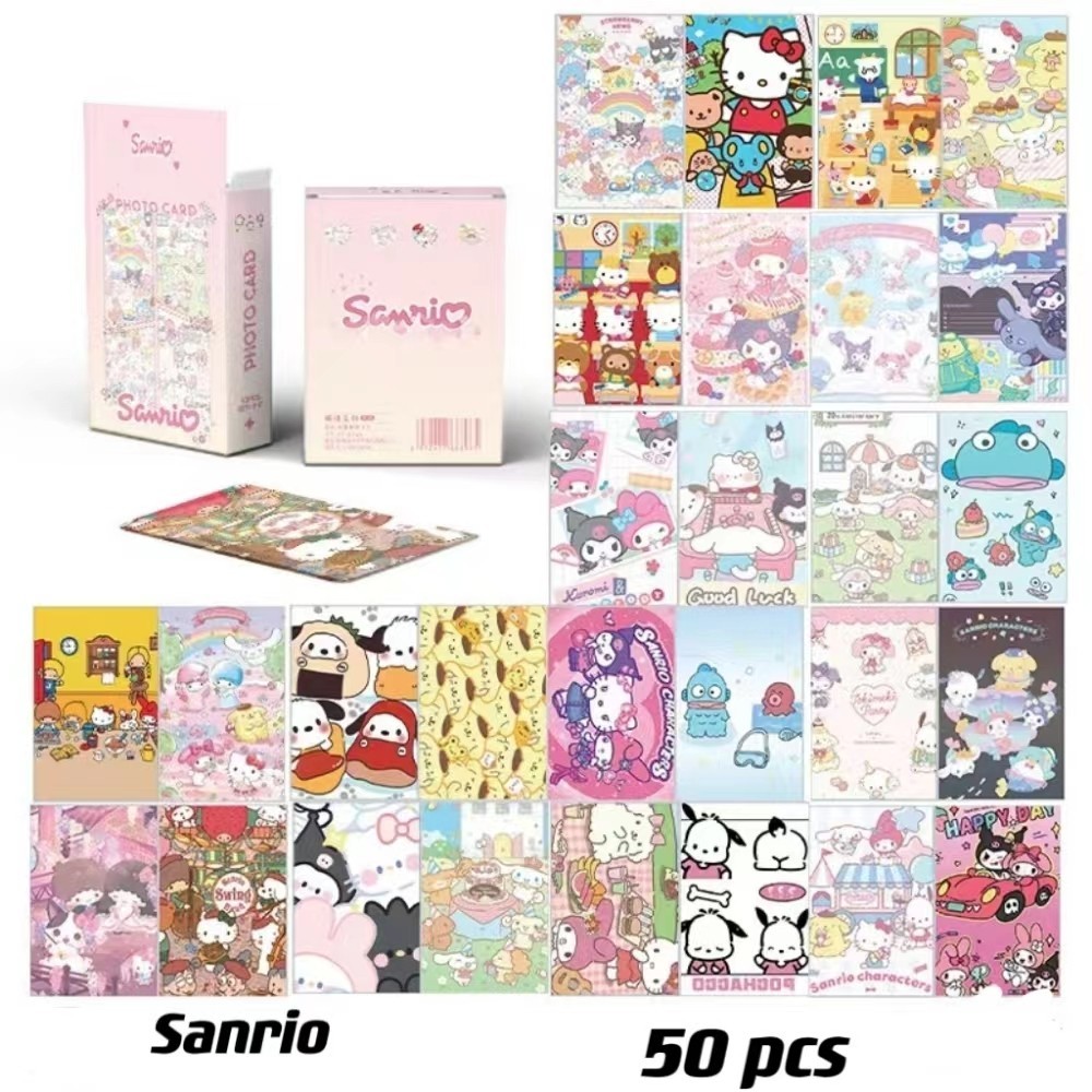 50PCS Sanrio Kuromi Laser Lomo Card Cute Carton Flash Photocard and ...