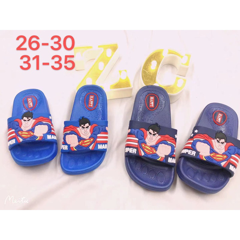 SLIPER BUDAK CARTOON SANDAL CARTOON SUPERMAN | Shopee Malaysia