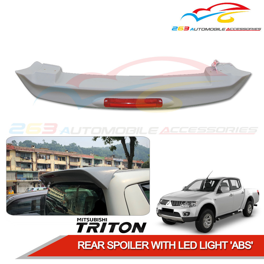 MITSUBISHI TRITON L200 2009-2014 REAR SPOILER WING WITH LED LIGHT 'ABS ...