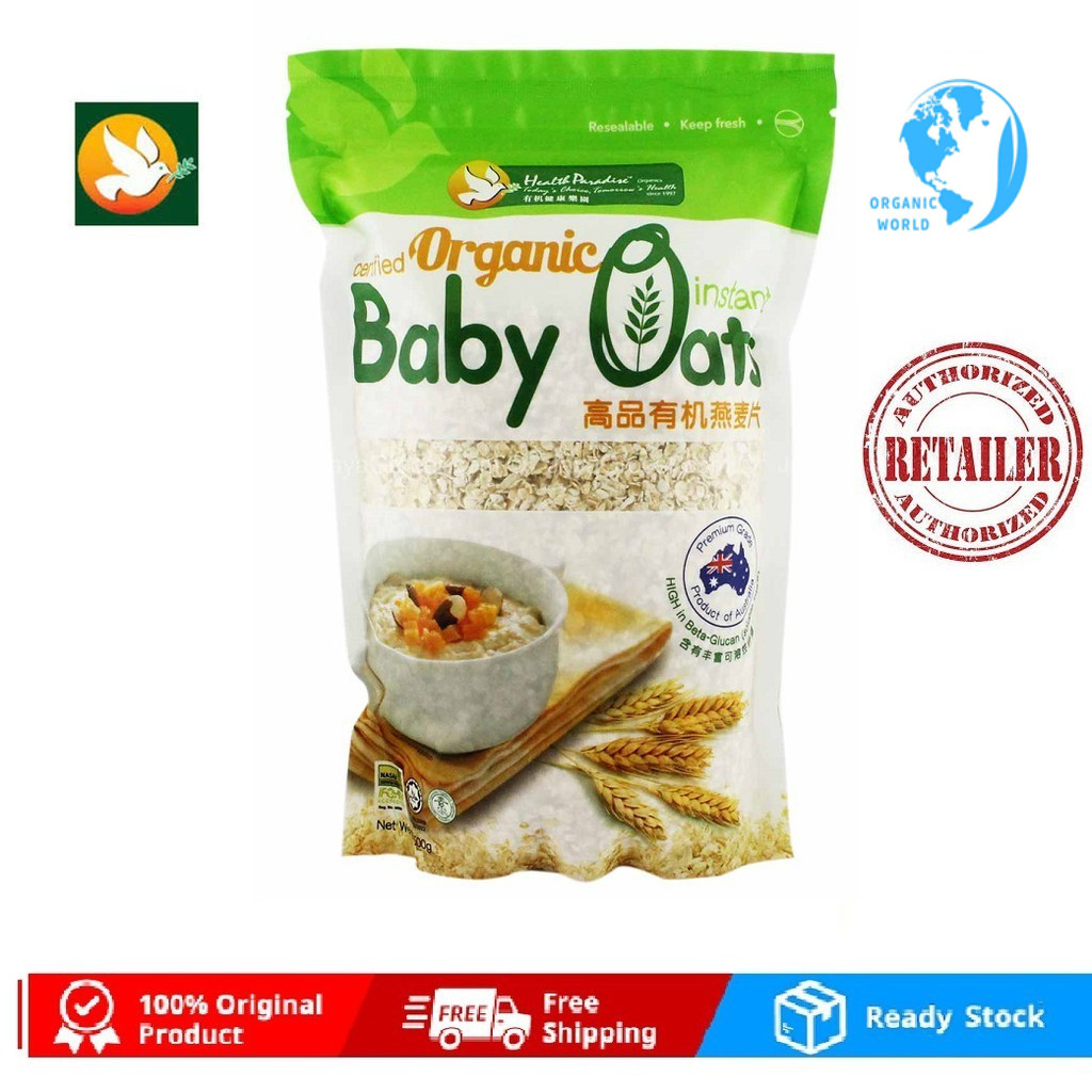 Health Paradise Certified Organic Tender baby Oats 500g | Shopee Malaysia