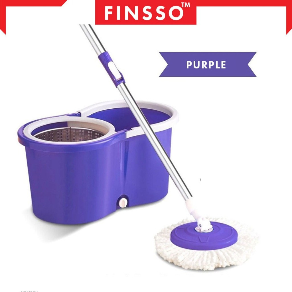 Stainless Steel Spin Mop with Basket & Wheels Multiple Color Choice ...