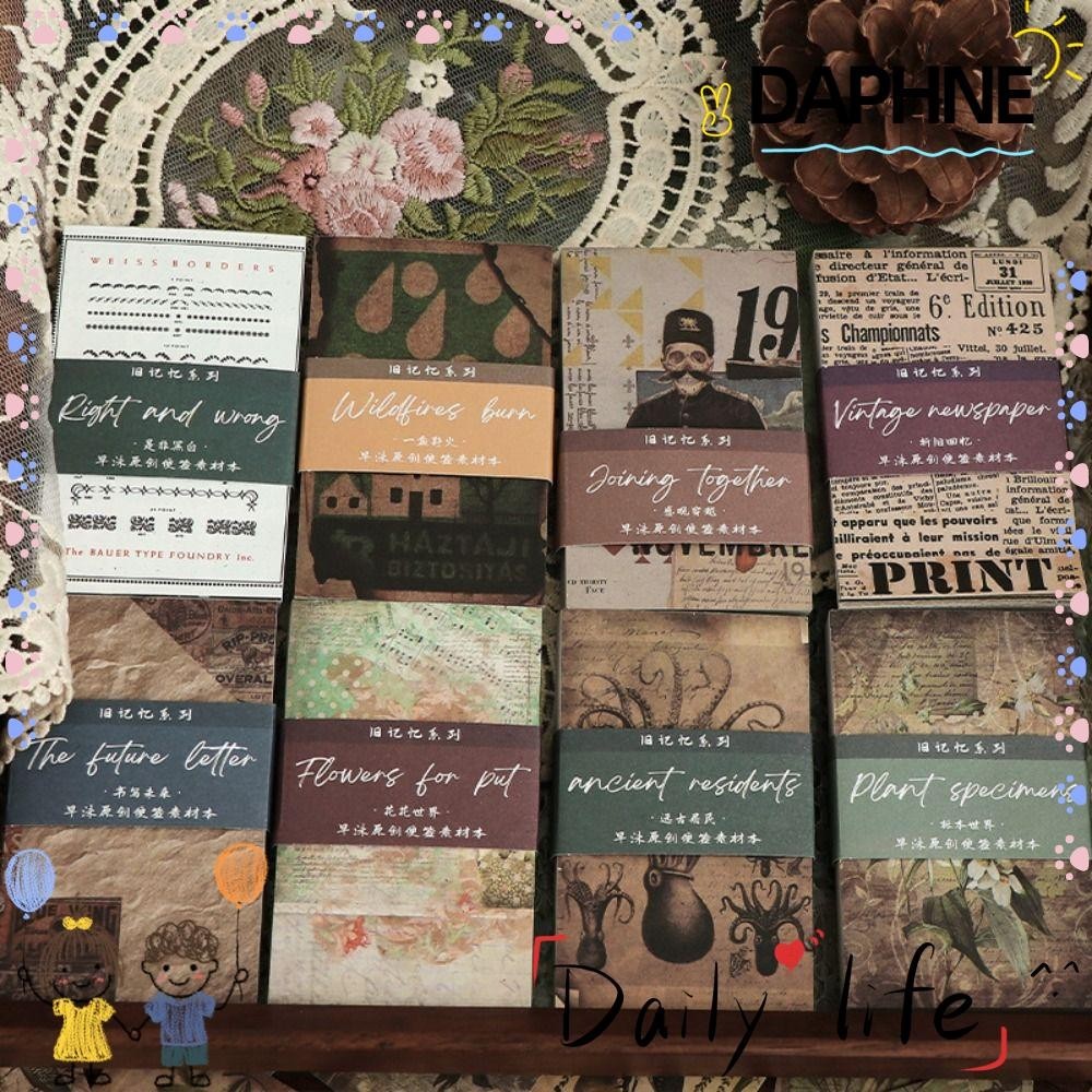DAPHNE-HOME Mini Scrapbook Paper, Light Paper 8*5cm Vintage ...