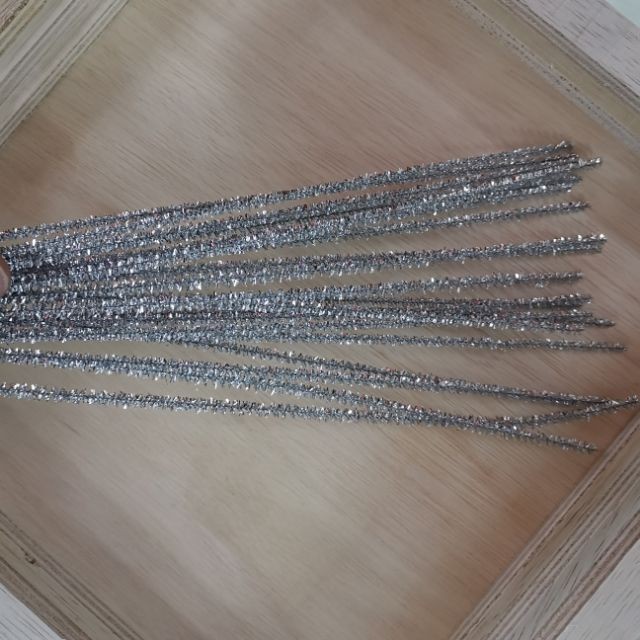 Dawai Bunga Bulu (tinsel) 30cm / Tinsel DIY / Dawai Kraftangan ...