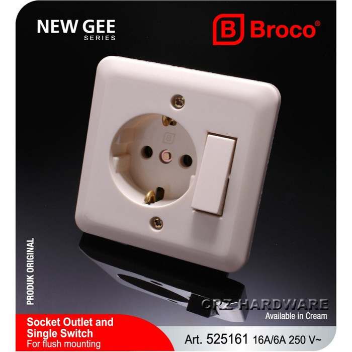 Ground Socket + Broco Switch Engkel Switch Plus ORIGINAL BROCO Socket ...