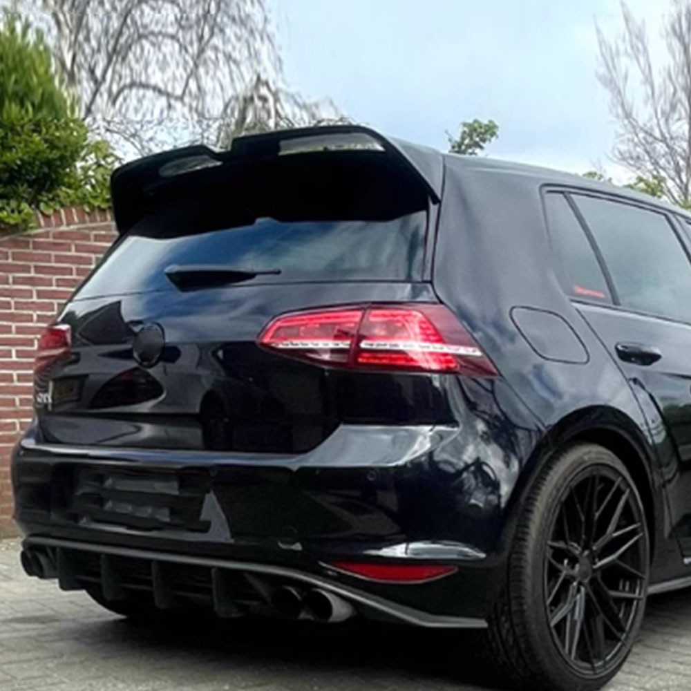 Black Spoiler Wing For Volkswagen Golf 7 Tail Wing Height 7/7.5 Rline ...