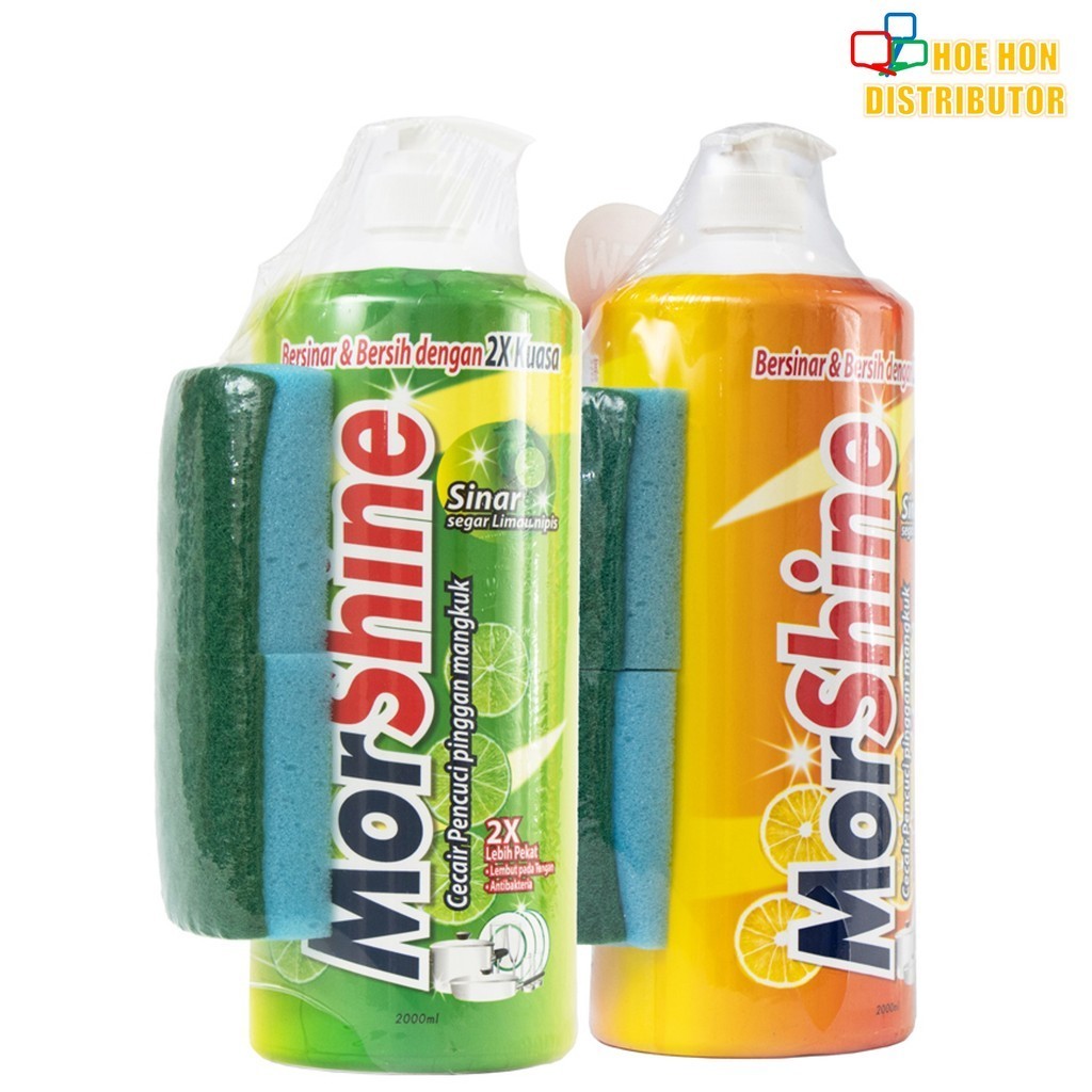 Morshine Dishwashing Liquid 2000ml 2L 2X Concentrated Anti-bacterial ...