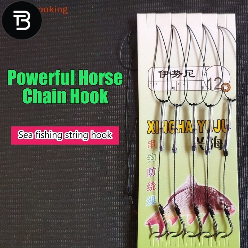 TB 1pc/5 Hooks With PE Line Manual Binding Anti-Wrapping Tied String ...