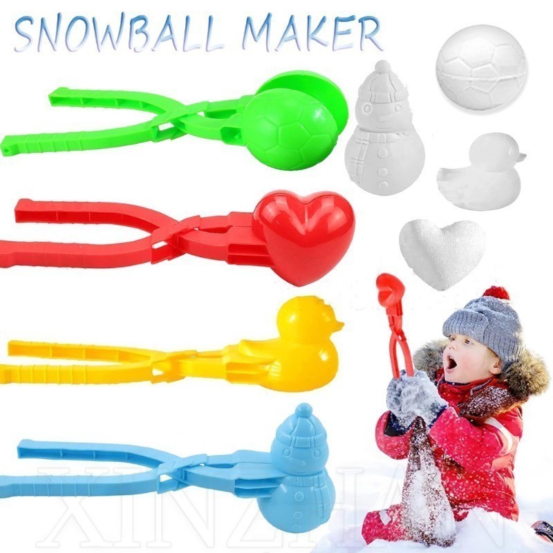 Multi-Style Snowflake Duck Shape Clip - Winter Children'S Snowball Clip ...