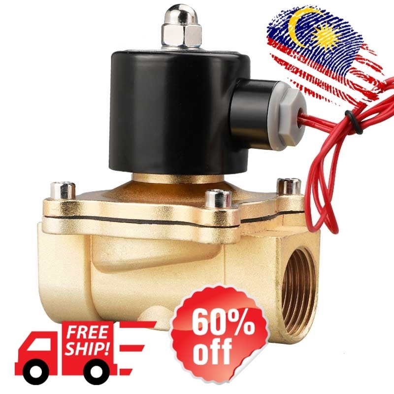 Two Way Brass Electric Solenoid Valve Normally Closed 220V 12V 24V 110V ...