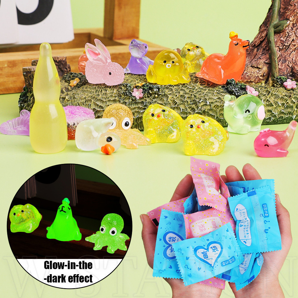 Luminous Mini Blind Bag Ornament - 5Pc Packaged Animal Blind Pouch ...