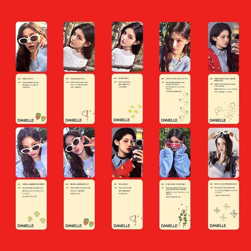 5-10pcs/set NJ SEASONS GREETINGS X line friends Super Shy Photocards ...