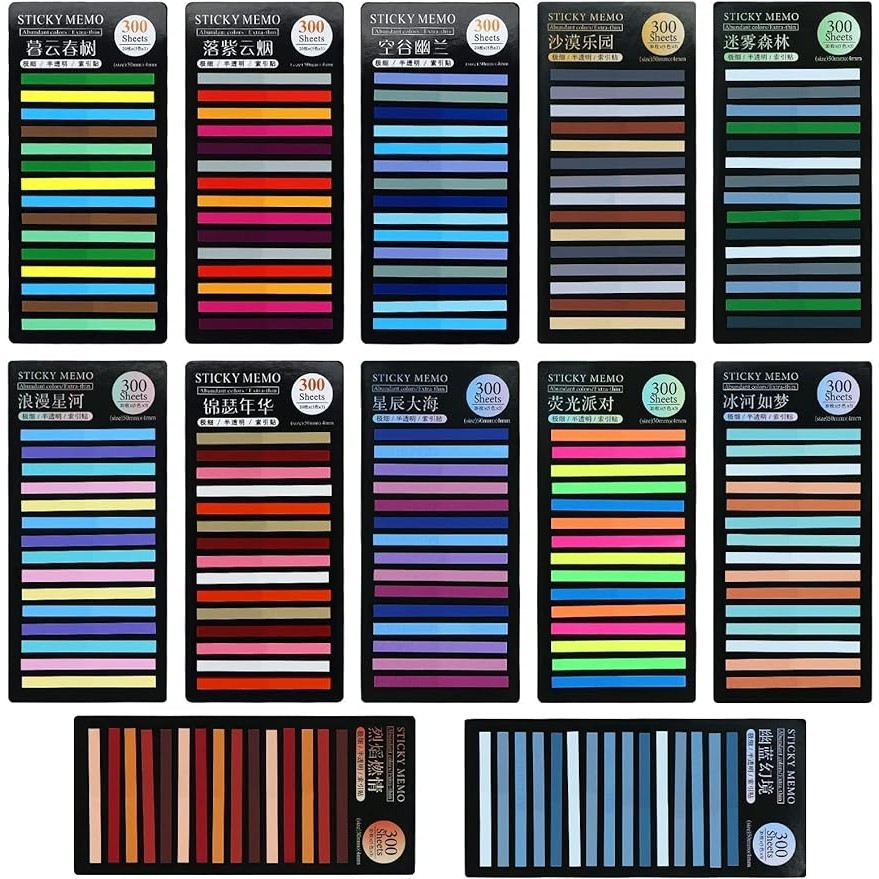 MOHAMM 3600 Sheets Translucent Pet Student Stationery Classification ...
