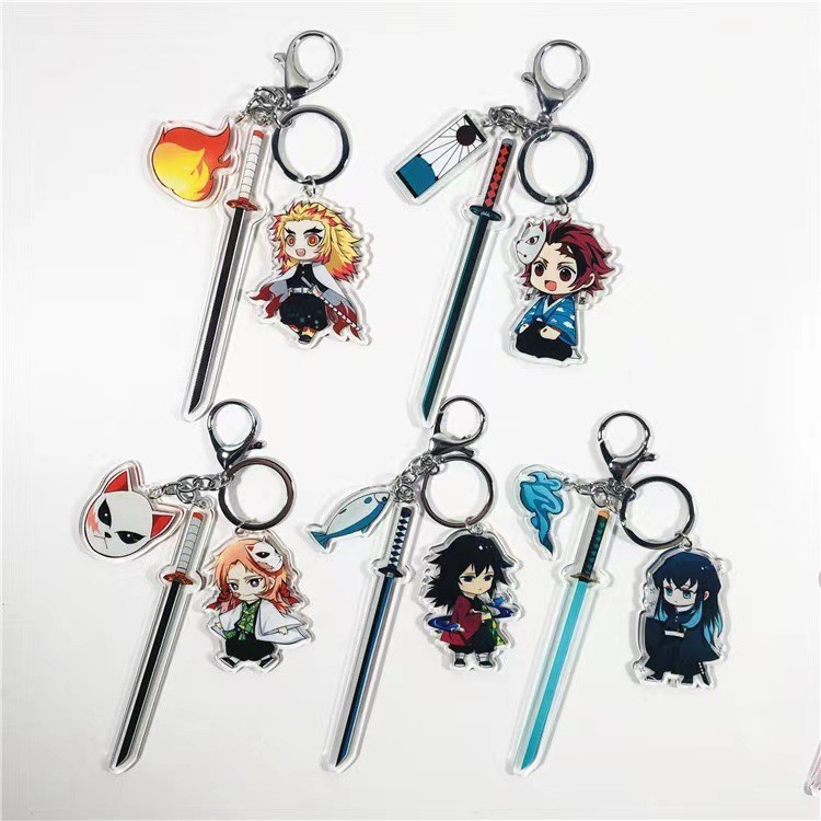 Demon Slayer Anime Merchandise: Q-version Keychains, Anime-style ...