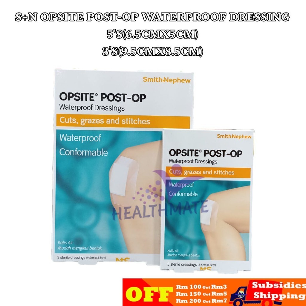 S+N Opsite Post-Op Clear Adhesive Waterproof Dressings | Shopee Malaysia