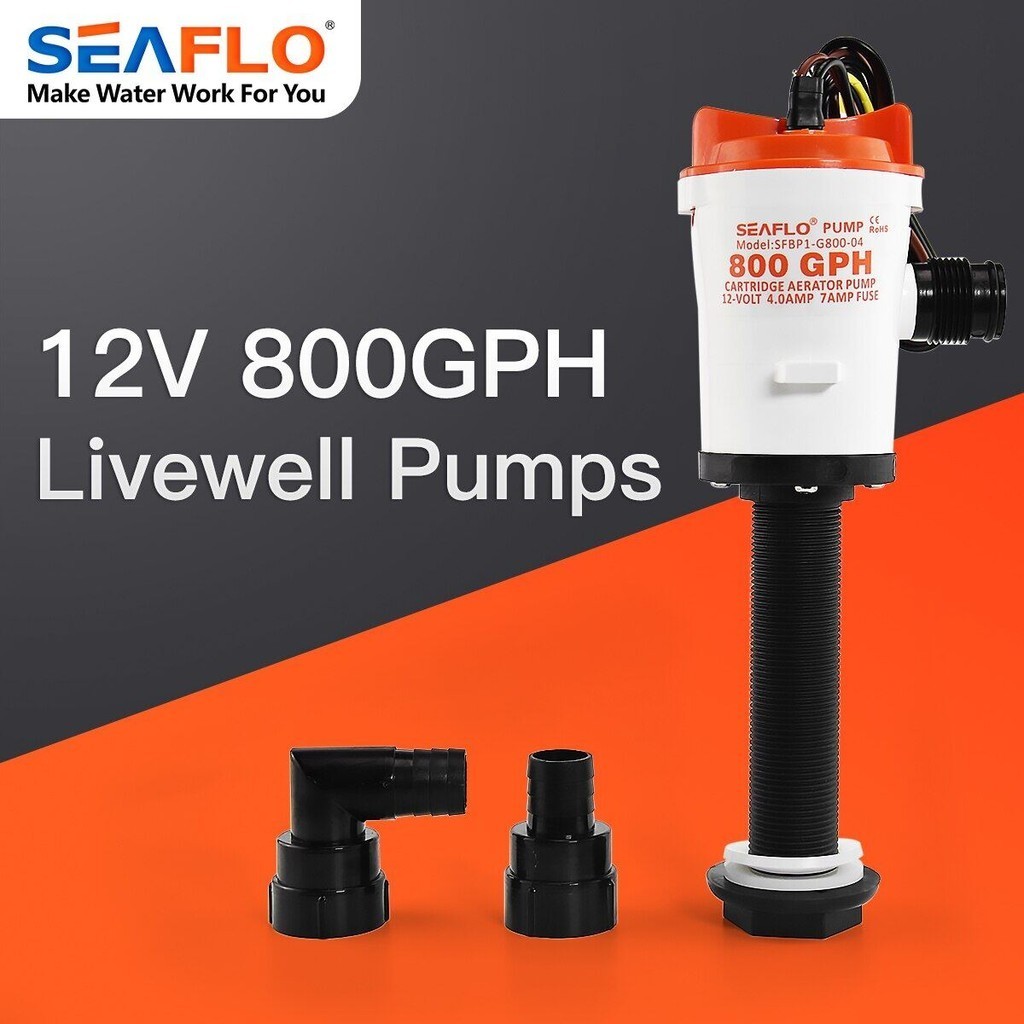 Seaflo 800gph Livewell Aeration Pump fishing Boat Live Bait tank ...