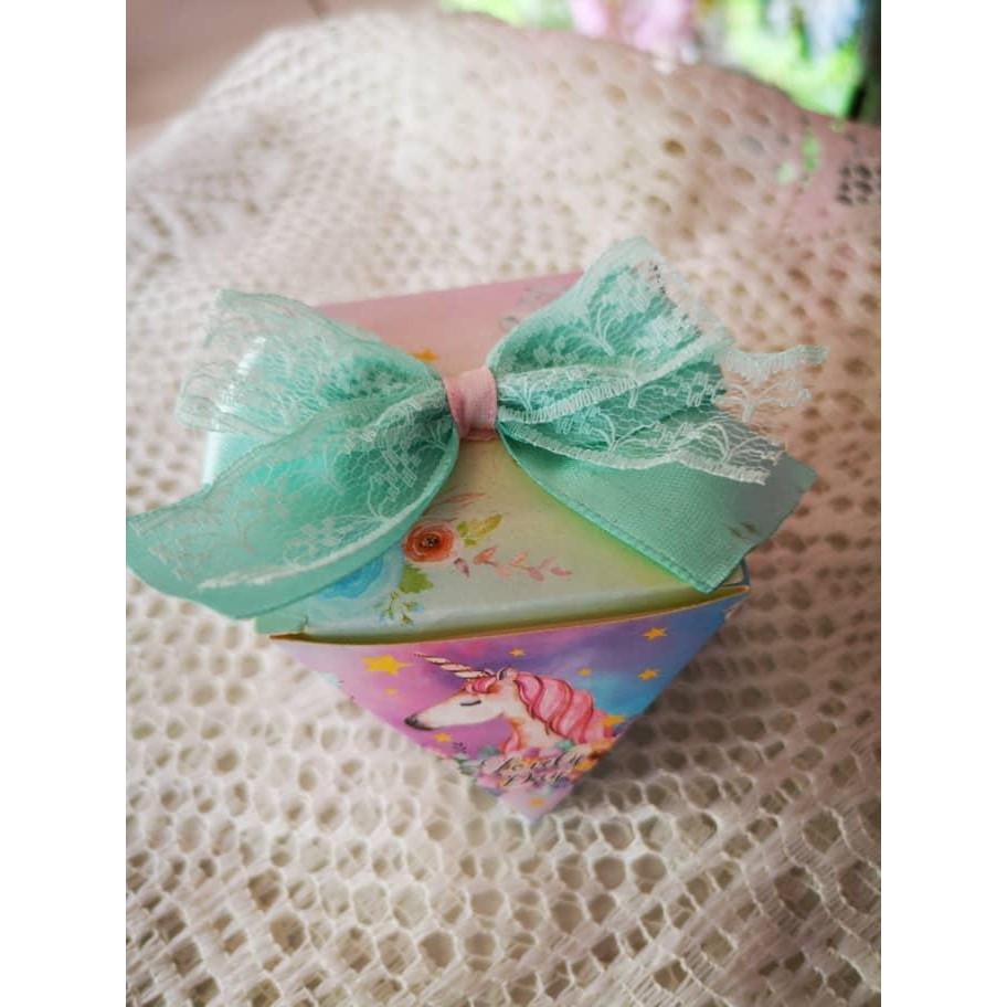 30pcs Diamond shape Lovely unicorn Candy Box Wedding Favors And Gifts ...