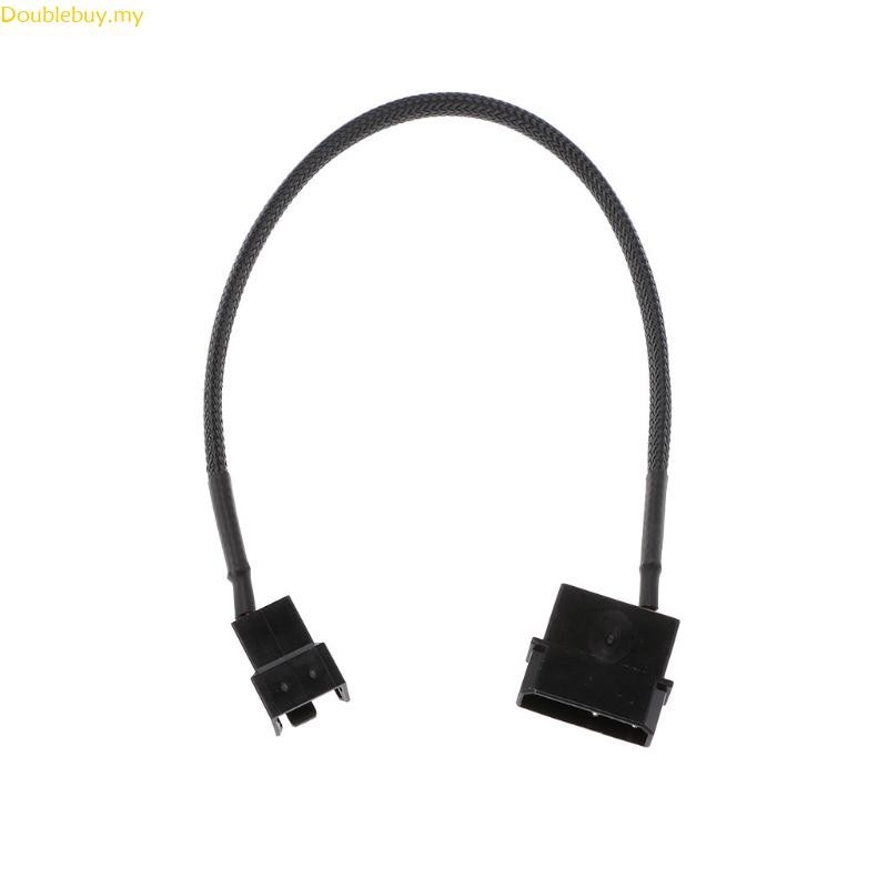 Doublebuy 4-Pin Molex Male to 3-Pin 4-Pin PWM USB Sleeved Fan Power ...