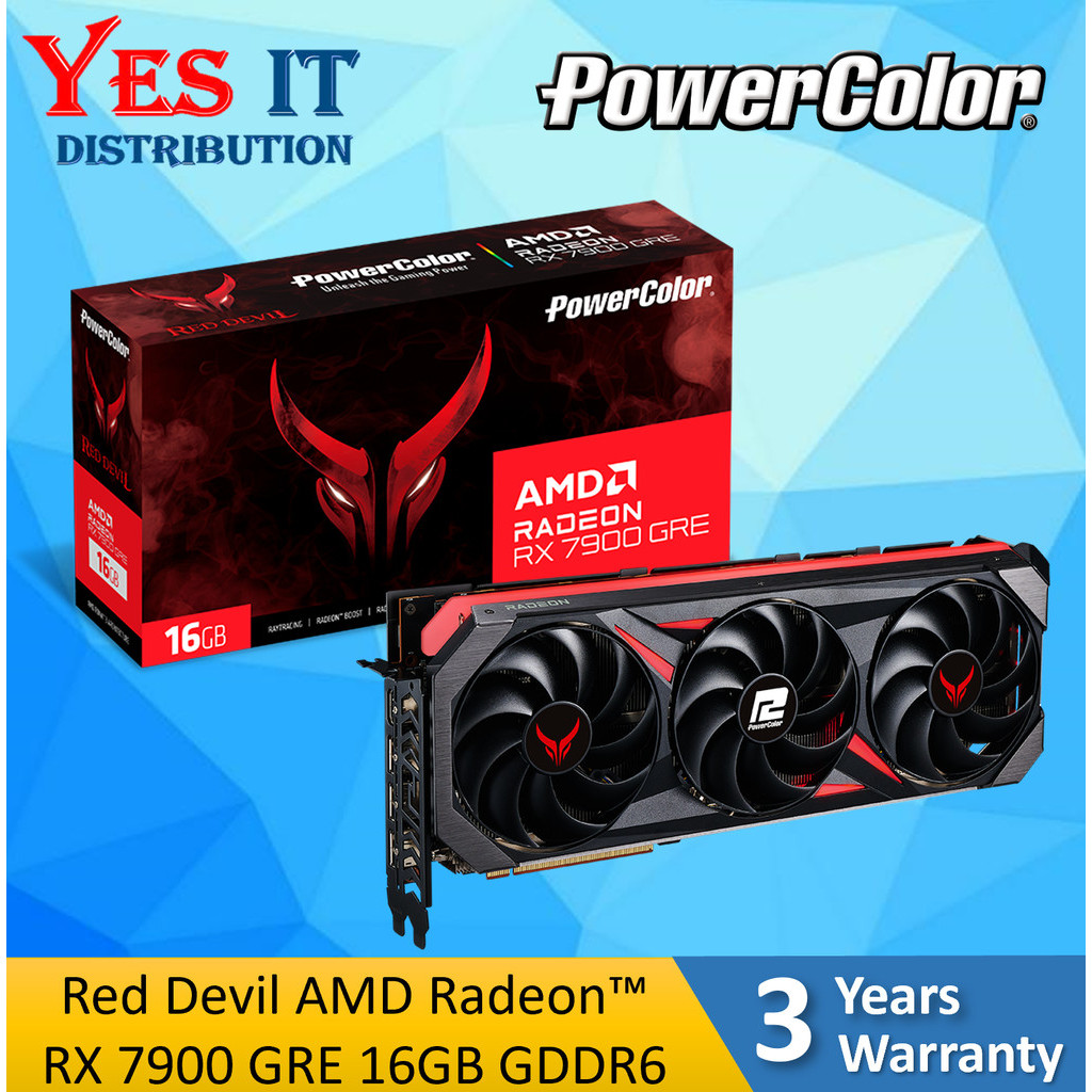 Powercolor Red Devil Radeon RX 7900 GRE 16GB GDDR6 Graphic Card RX7900 ...