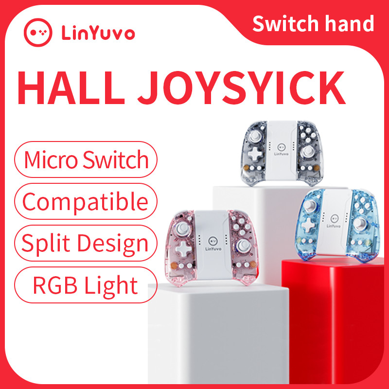 LinYuvo Wireless Gamepad KS58 for Switch&OLED with Turbo/Vibration/6 ...
