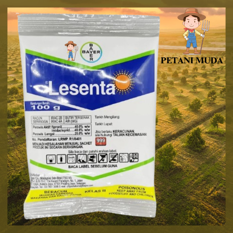 [ORIGINAL]100g LESENTA BAYER Fipronil 40.0%Imidacloprid 40.0% utk Padi ...
