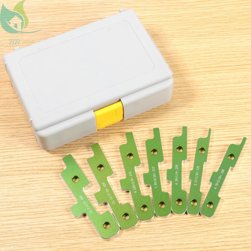 7Pcs Router Table Setup Bars Aluminum Alloy Setup Blocks Height Gauge ...