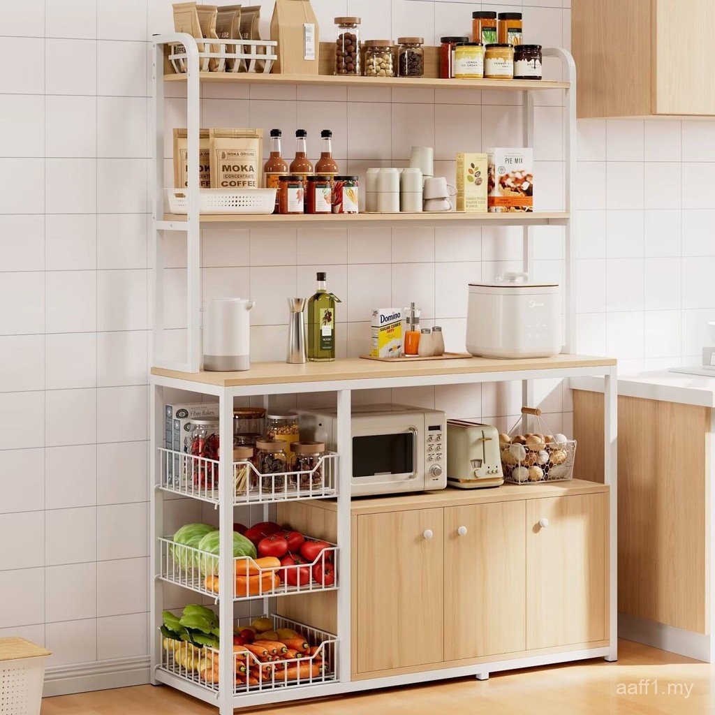 Kitchen Rack Floor-standing Multi-Layer Storage Rack Multifunctional ...