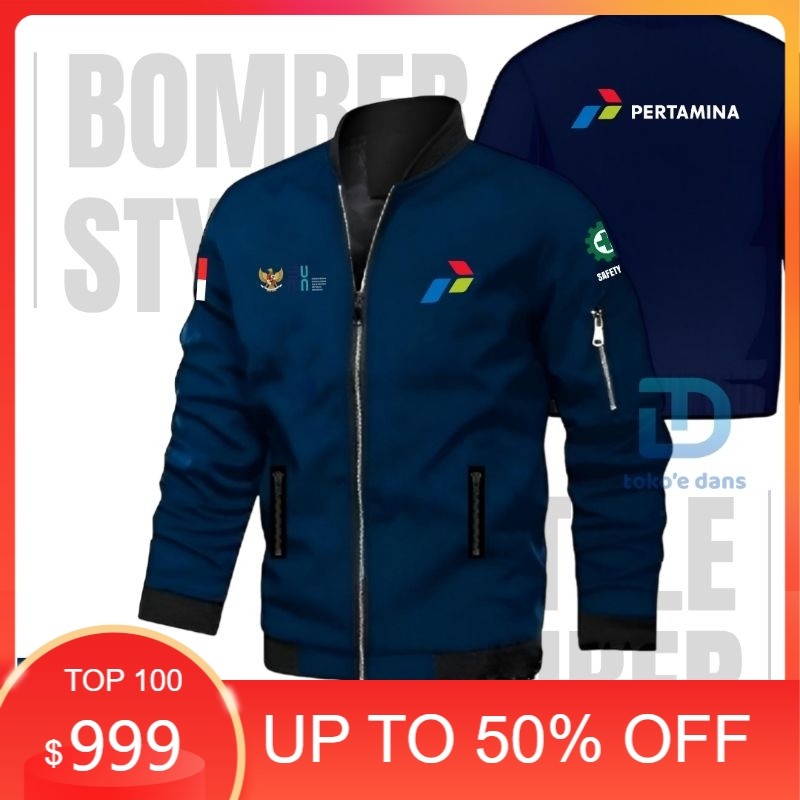 Pertamina BUMN JACKET FREE NAME K3 SAFETY FIRST WATERPROOF BOMBER ...
