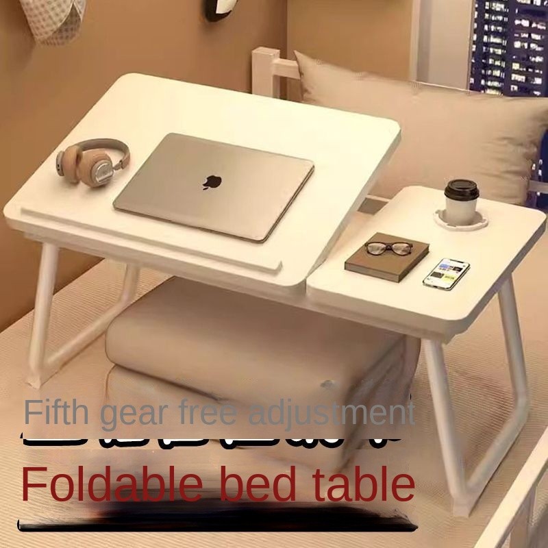 Adjustable Folding Table Bed Folding Small Table Dormitory Bed Table ...
