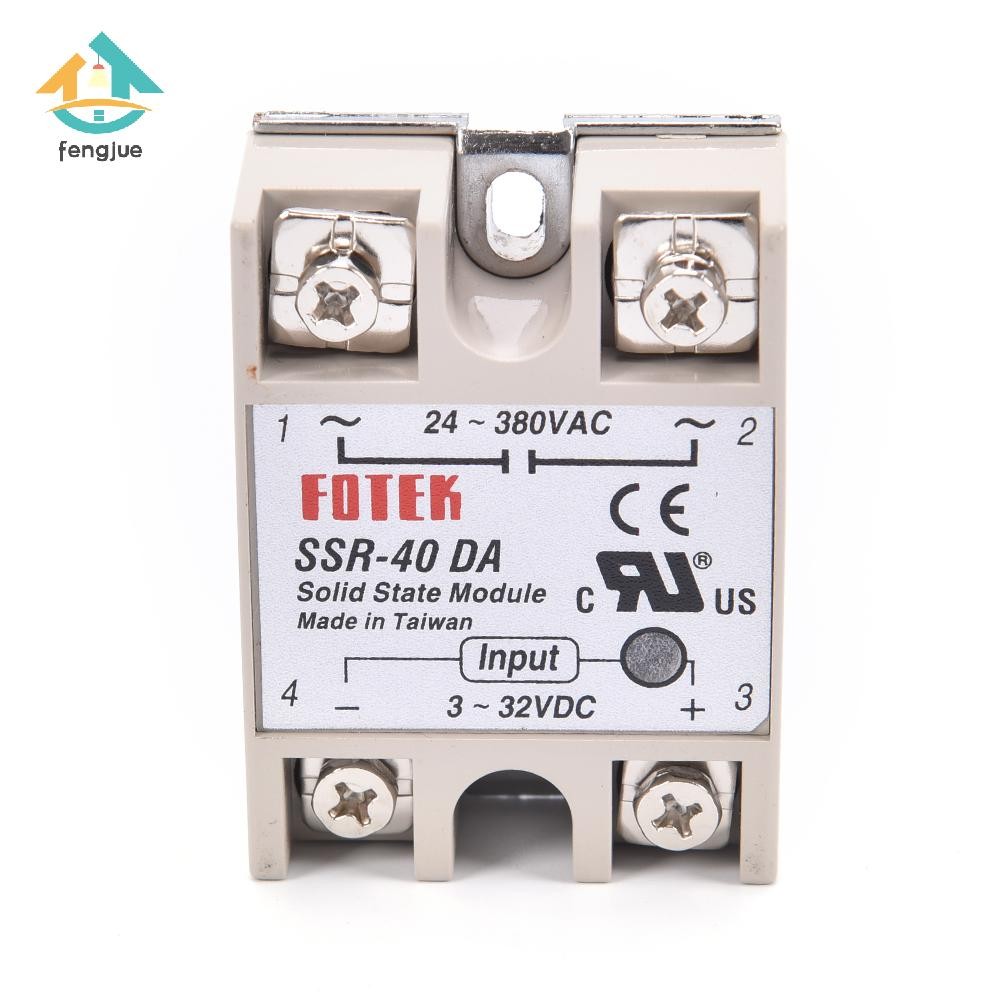 fengjue Industrial Solid State Relay SSR 40A with Protective Flag SSR ...