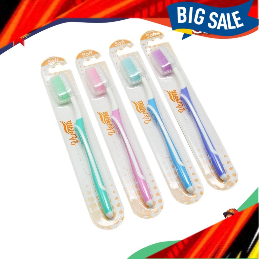 (4pcs) Berus Gigi Dewasa Soft, Verona Adult Toothbrush | Shopee Malaysia