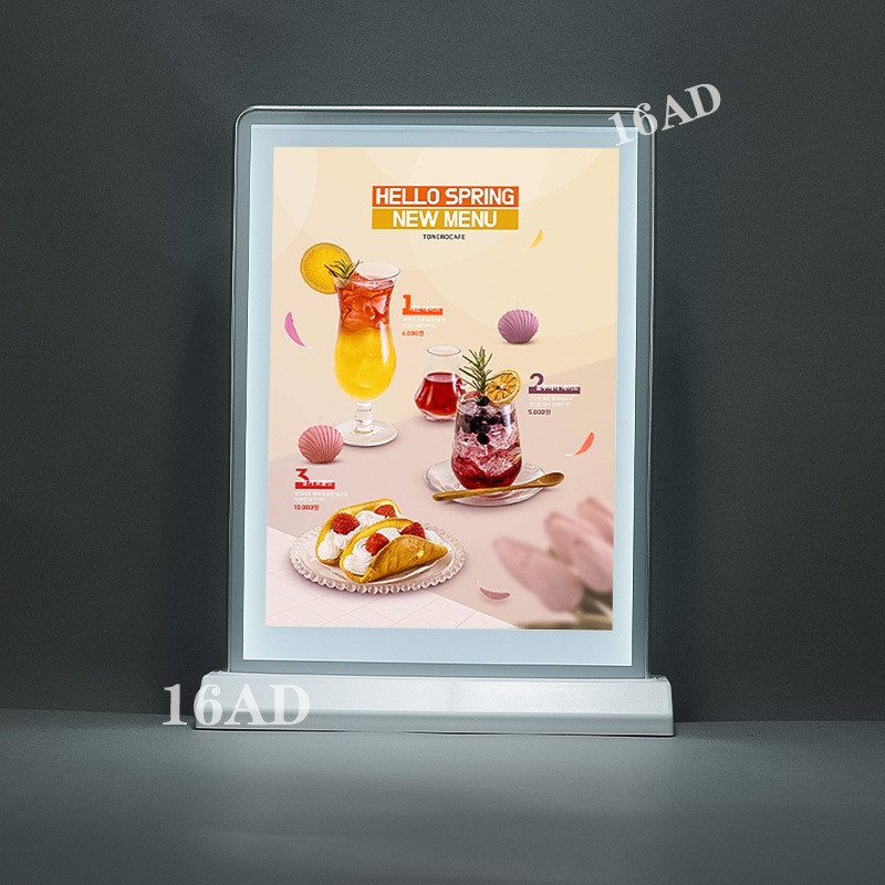 desktop led light box, 2-sides battery builtin led menu board set ...