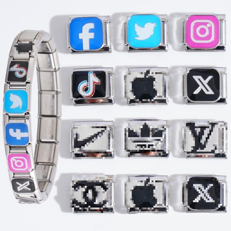 Italian Charms Bracelet Charm Bracelet DIY Module Watch Bracelet Logo ...