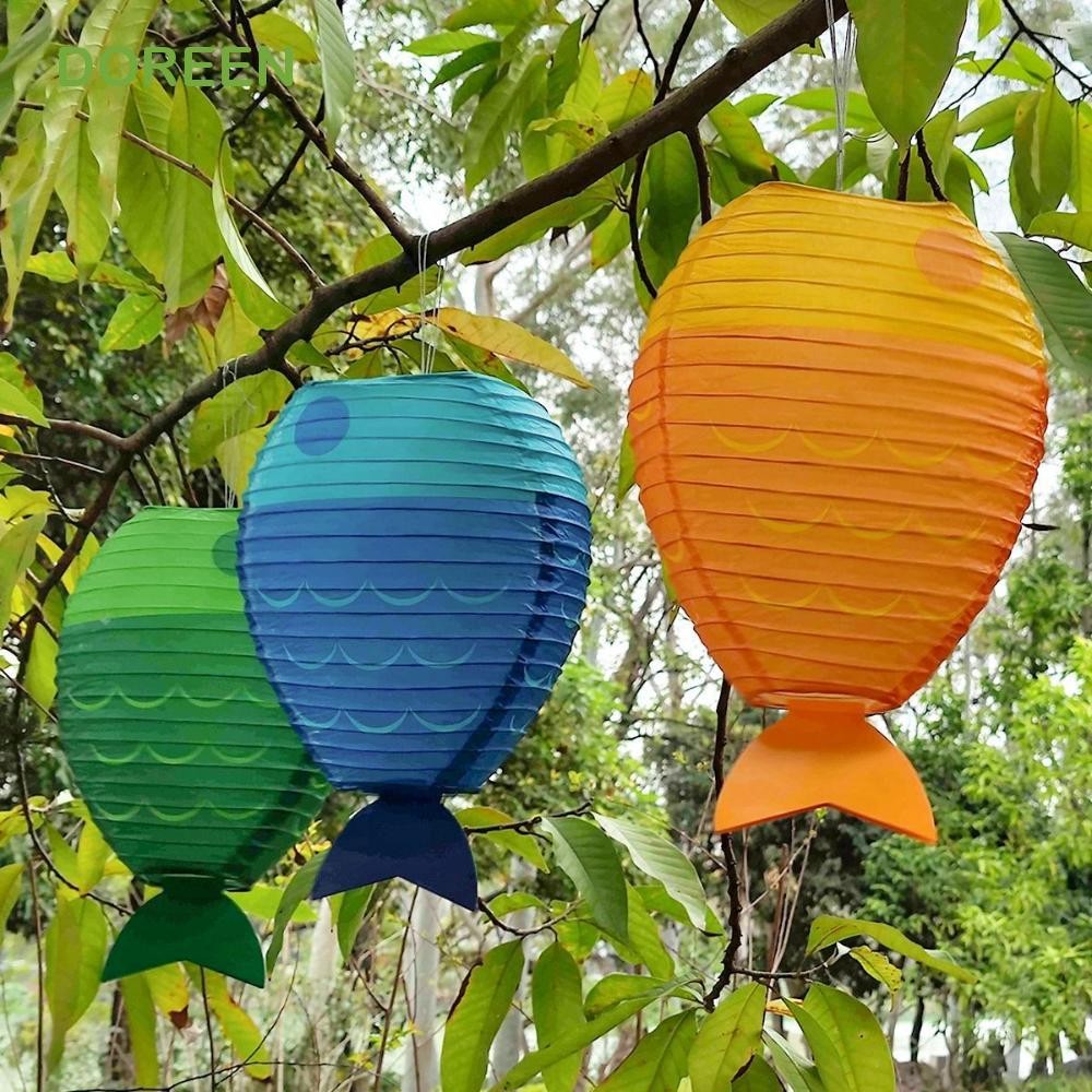 DOREEN Paper Lanterns Wedding Cute Wishing Fish Shaped Decoration ...